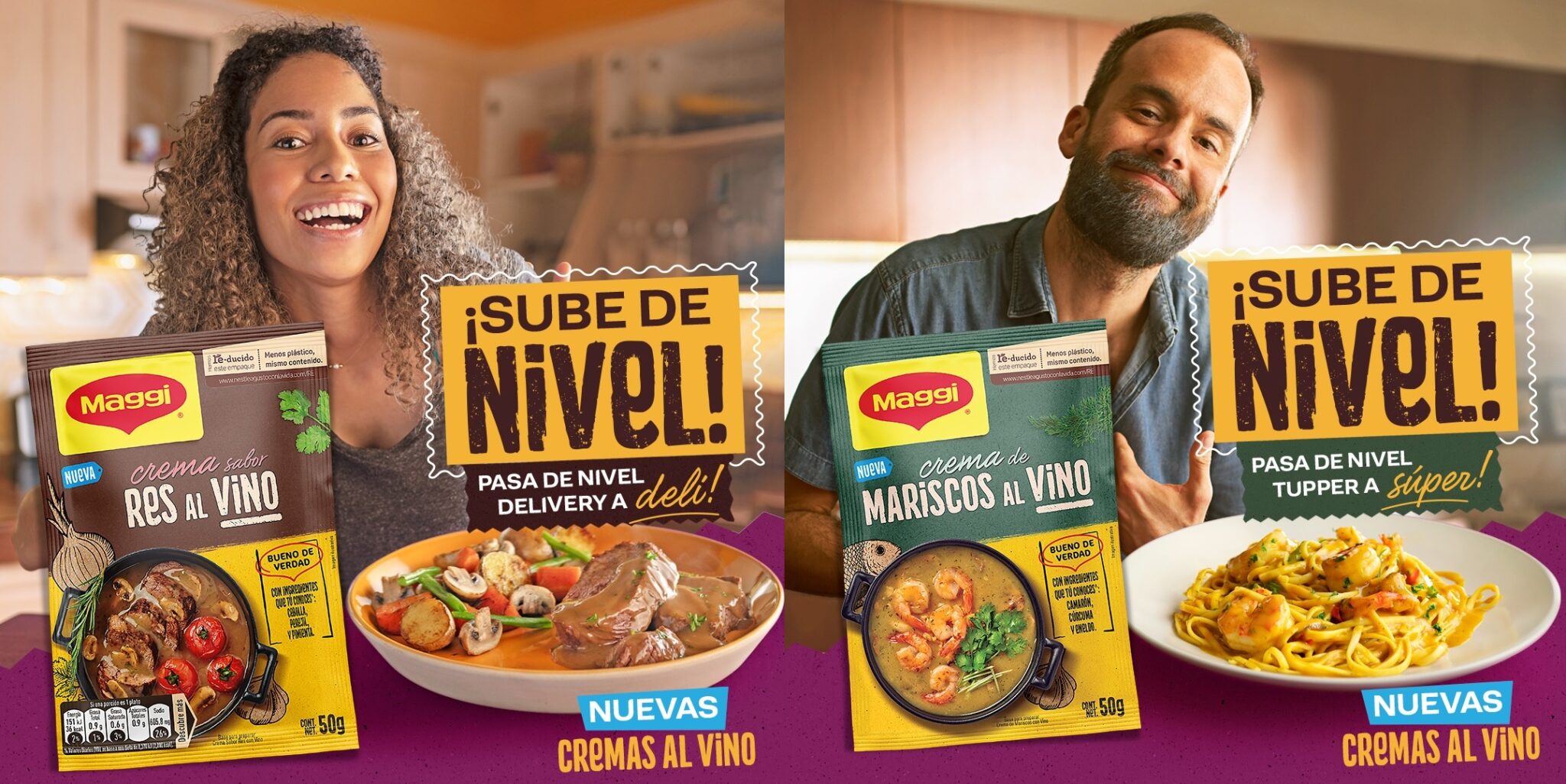 Maggi lanza las nuevas Cremas de Res y Mariscos al Vino