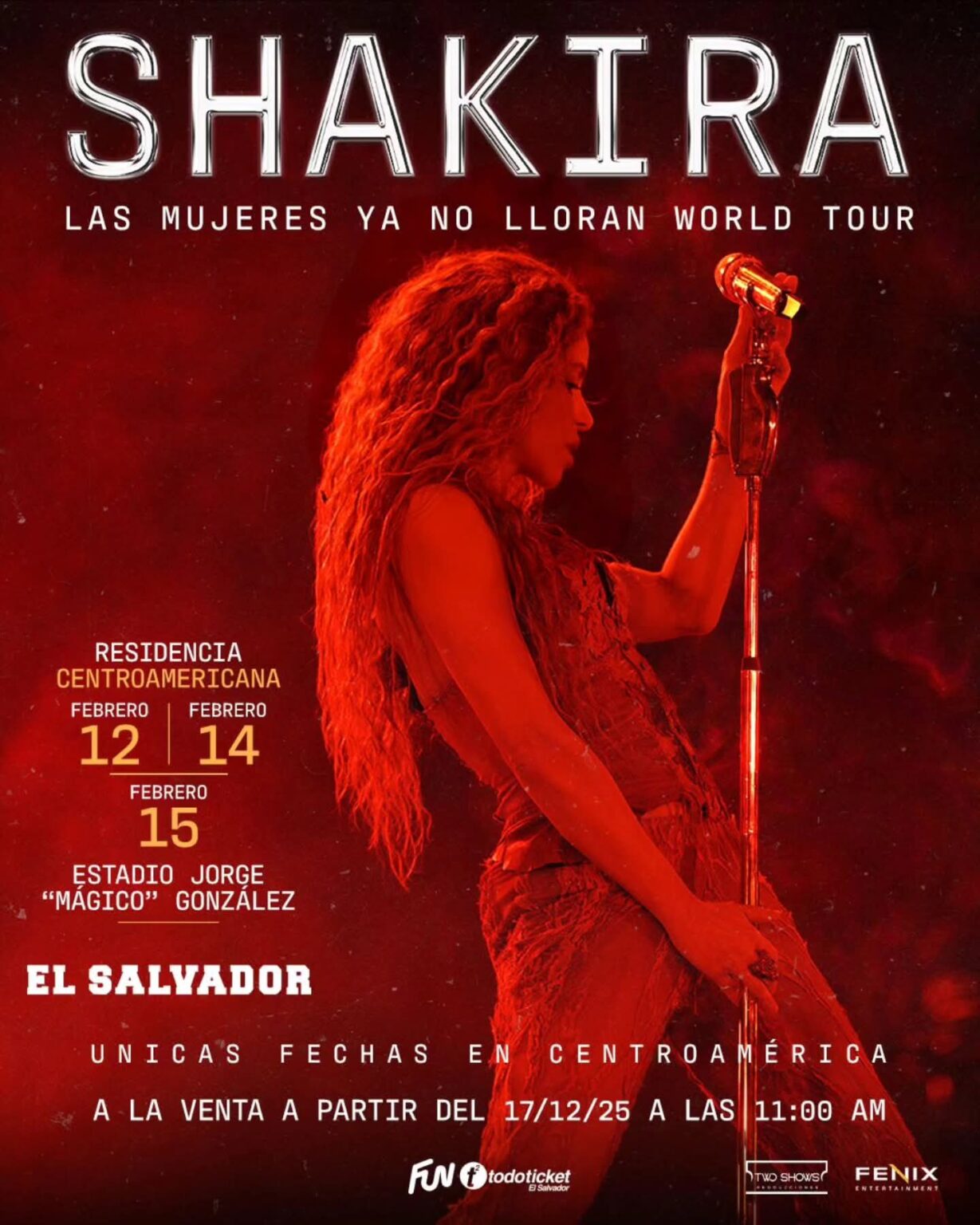 Shakira hará residencia musical en El Salvador con tres conciertos